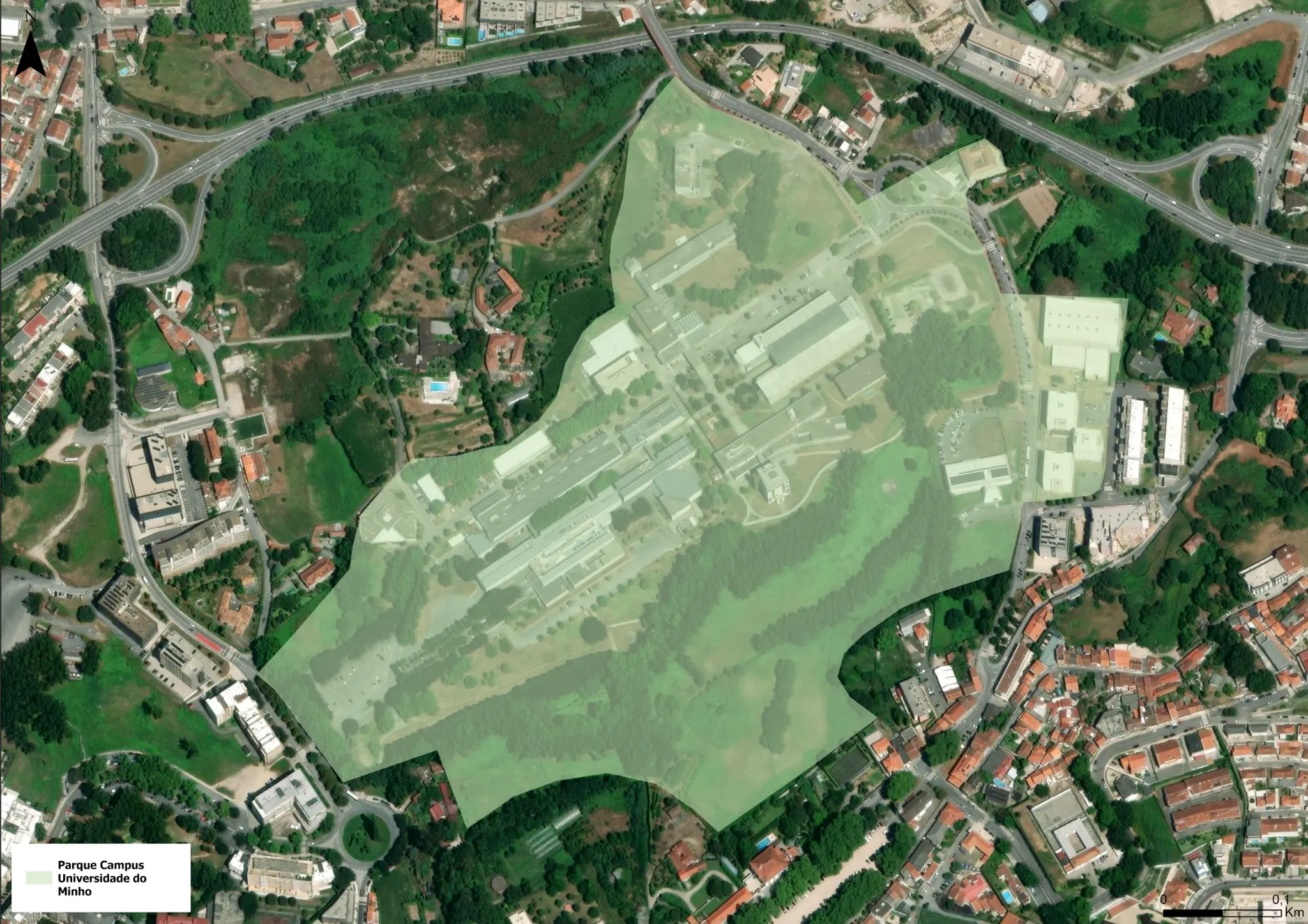 Influência do Parque do Campus da UMinho na Ilha de Frescura Urbana